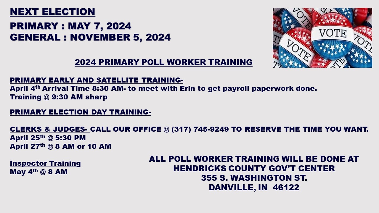 Voter Registration / Hendricks County, Indiana